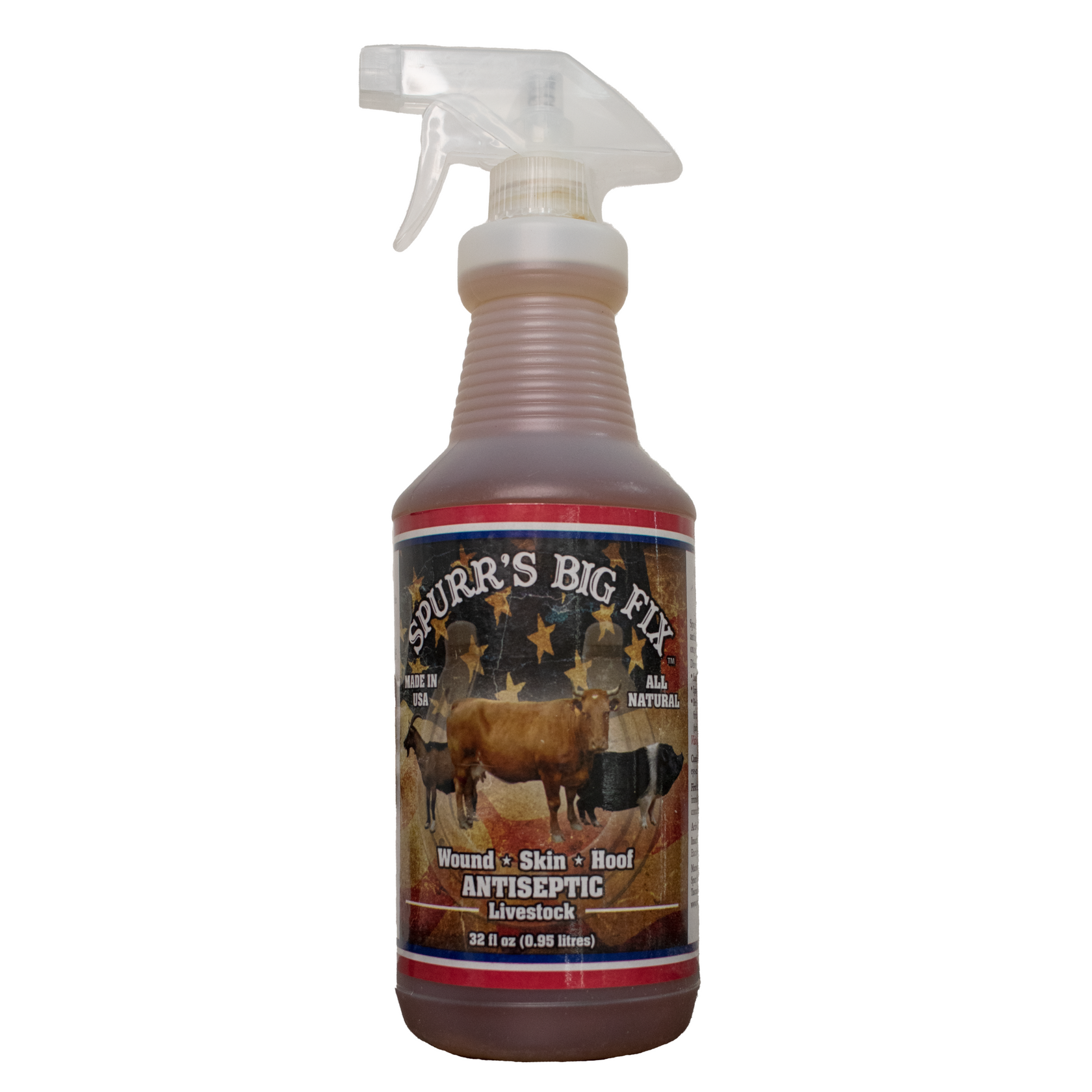 32 oz. Livestock Wound/Skin/Hoof Antiseptic – Spurr's Big Fix